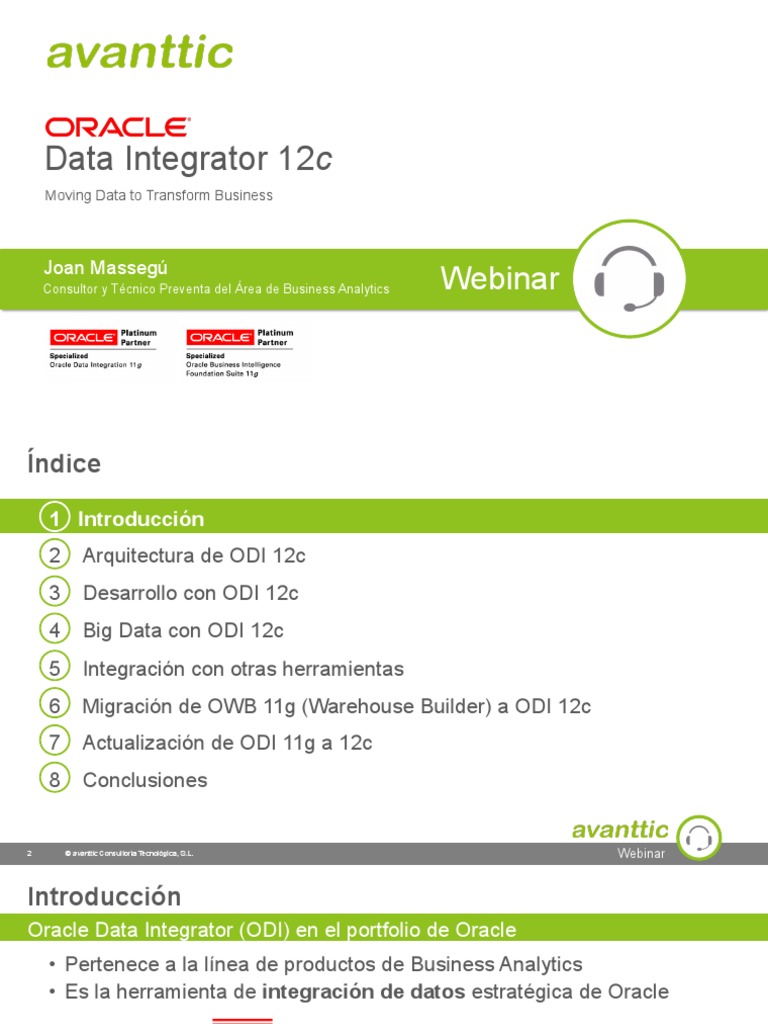 ODI presentación | PDF | SQL | Oracle Corporation