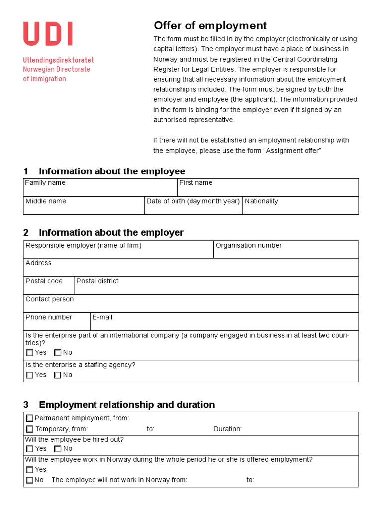 Offer of Employment e PDF | PDF | Business