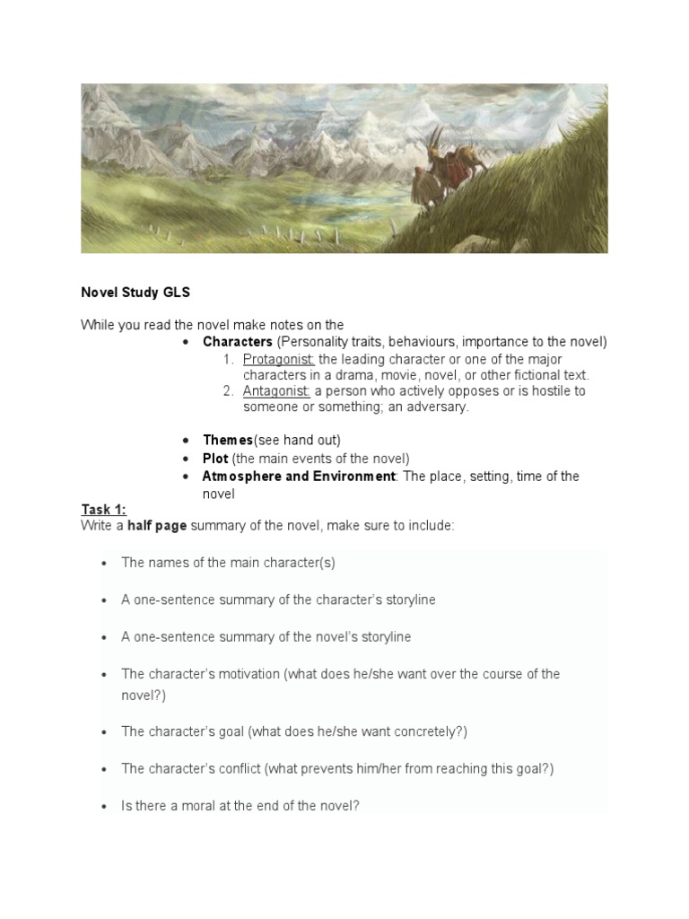 Novel Study Guide: Characters & Themes | PDF | General Fiction