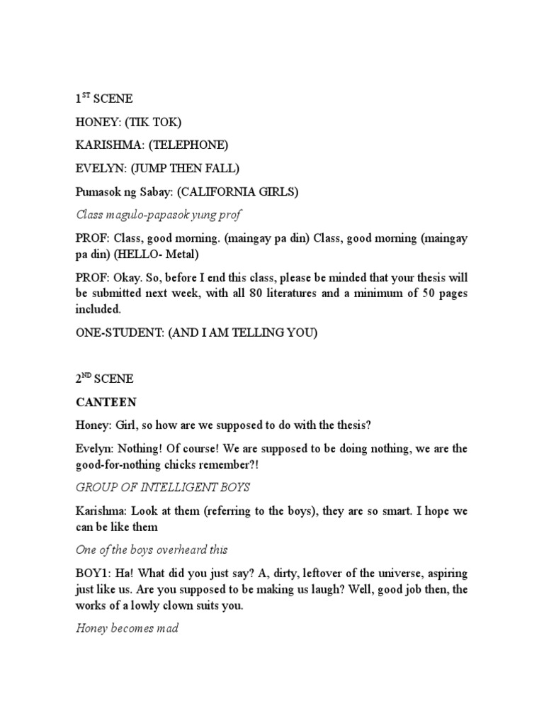 Class Magulo-Papasok Yung Prof: Canteen | PDF | Leisure