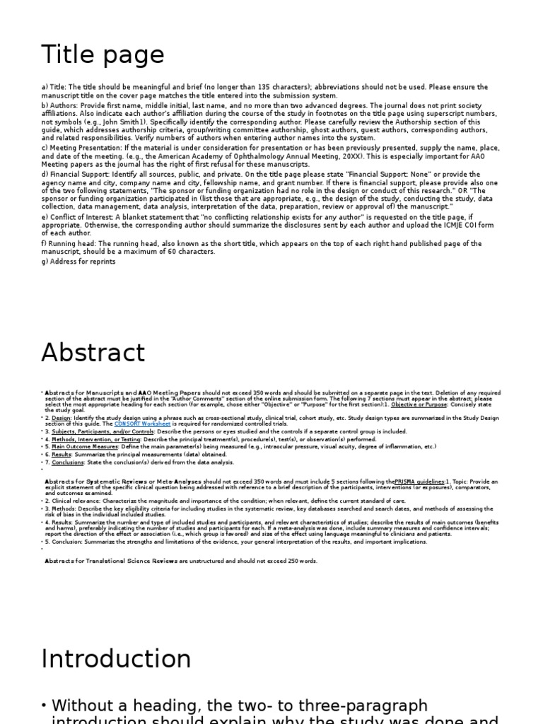 Aao Paper Template | PDF | Institutional Review Board | Systematic Review