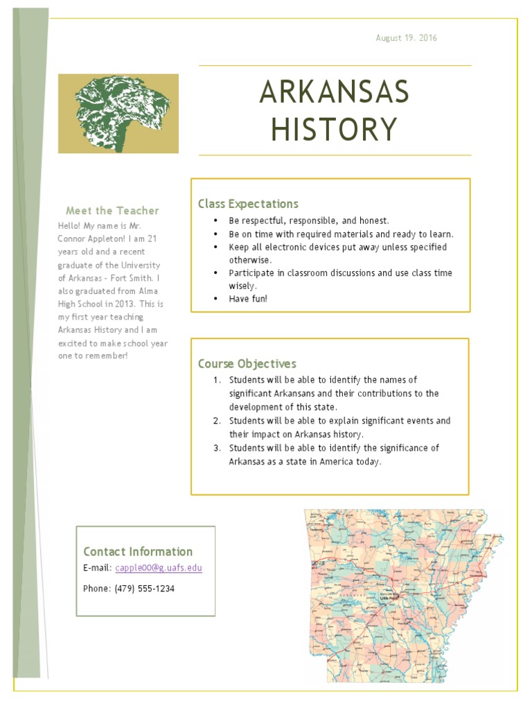 Arkansas History Class Overview | PDF