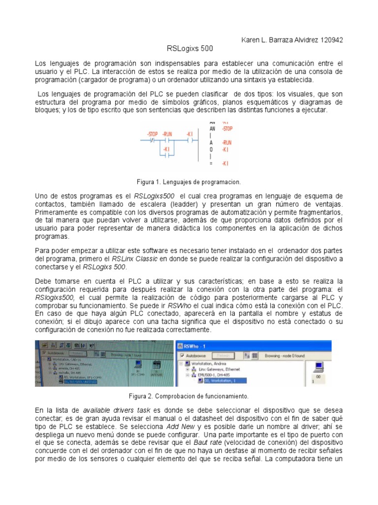 RSLogix 500 lenguaje programación PLC | PDF | Controlador lógico programable | Programa de ...