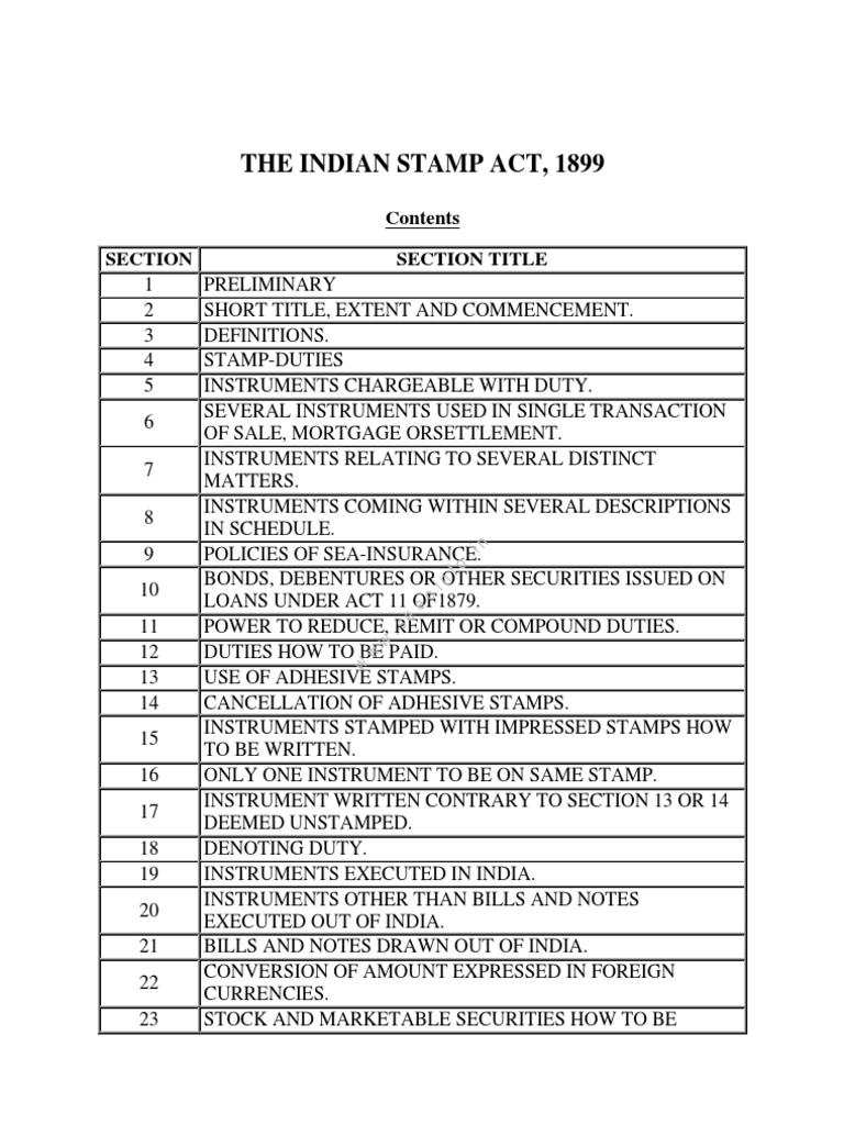 The Indian Stamp Act 1899 | Negotiable Instrument | Promissory Note