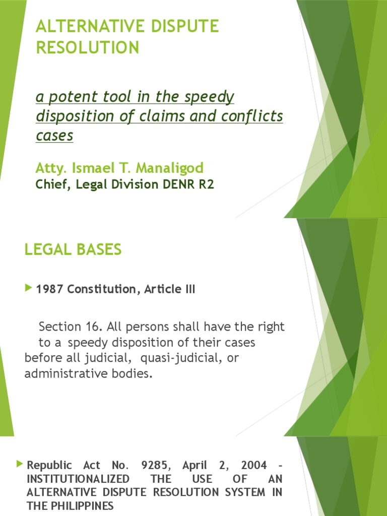 Alternative Dispute Resolution | PDF | Mediation | Alternative Dispute ...