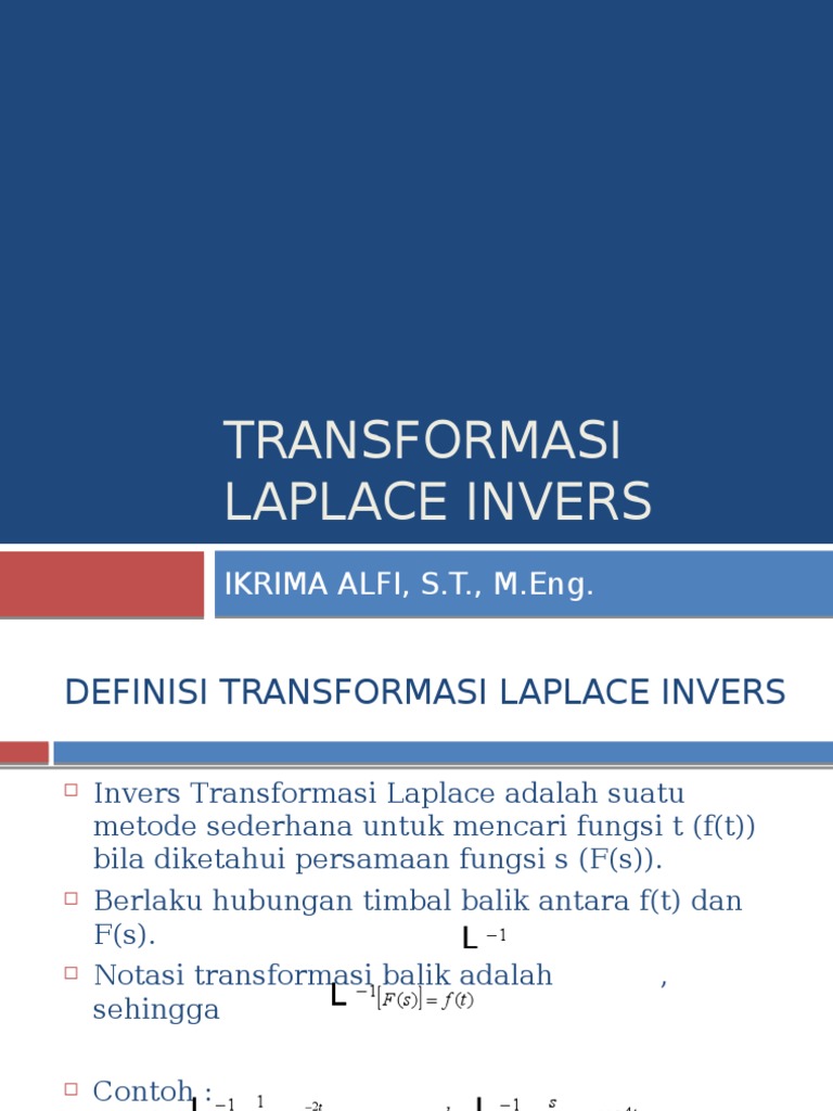 6 Transformasi Laplace Invers | PDF