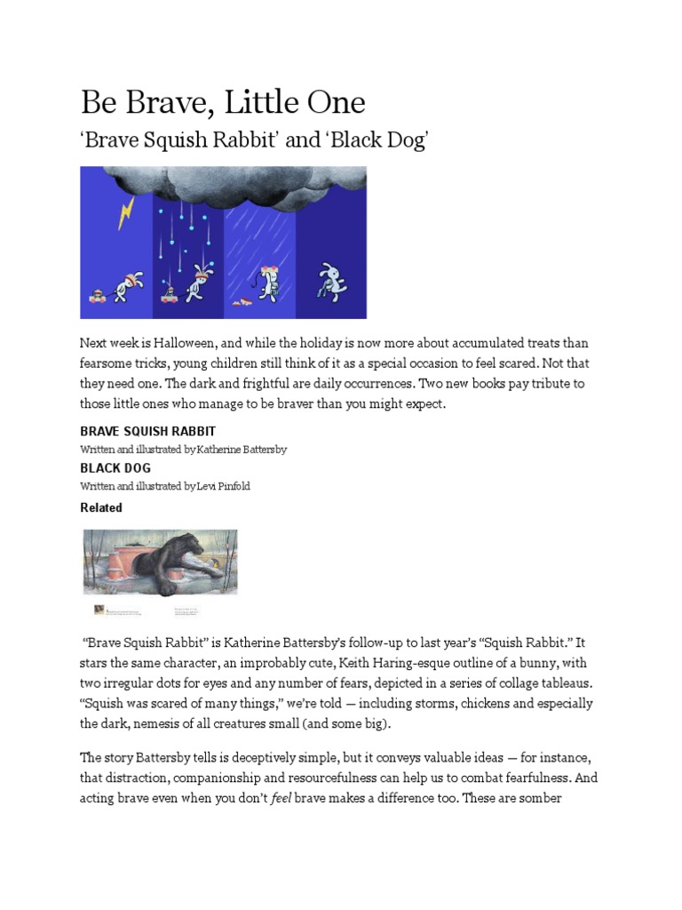 Be Brave, Little One: Brave Squish Rabbit' and Black Dog' | PDF | Leisure