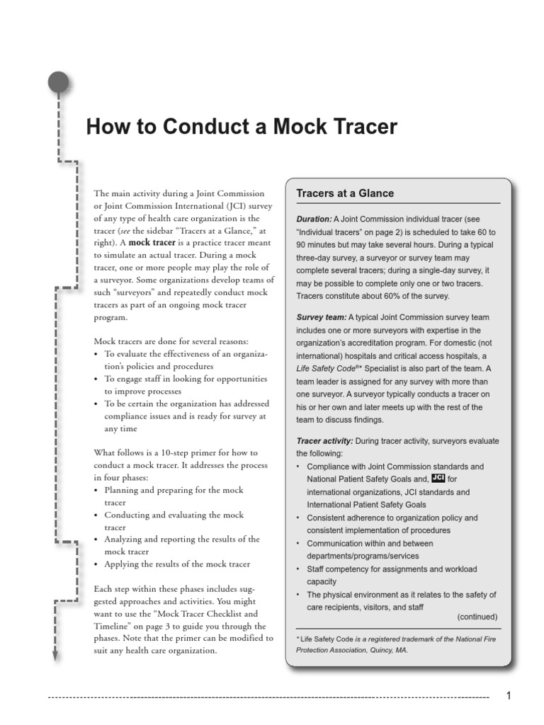 How to Conduct a Mock Tracer | Joint Commission | Health Care