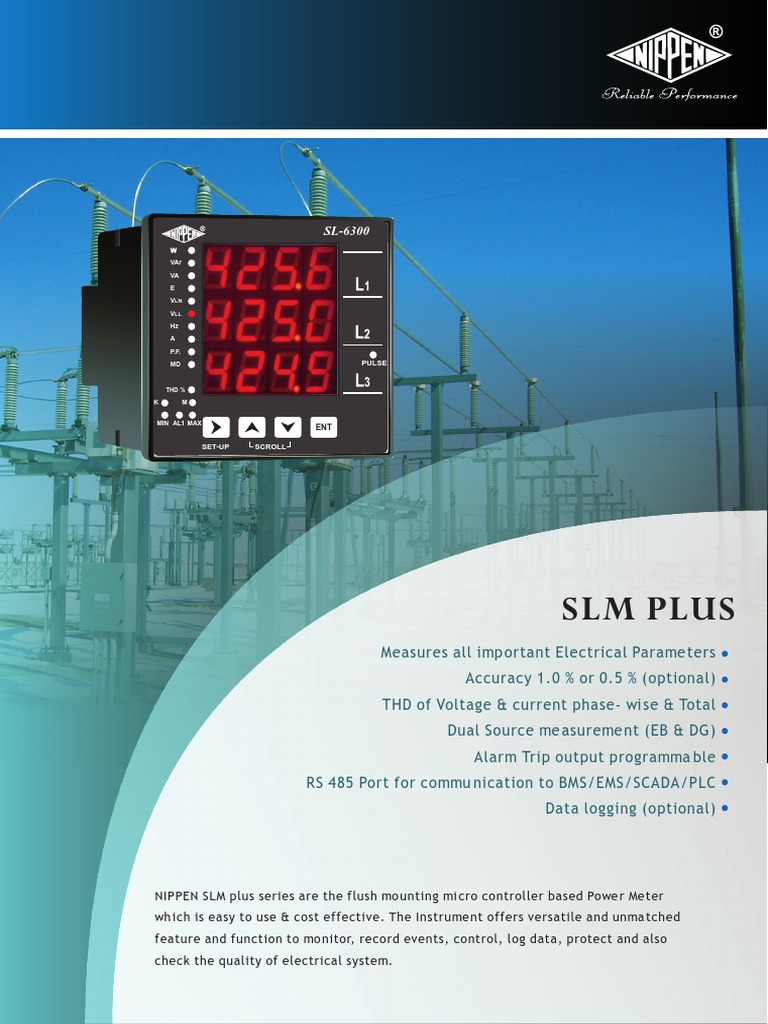 SLM Plus SL6300series | PDF | Electricity | Electrical Engineering