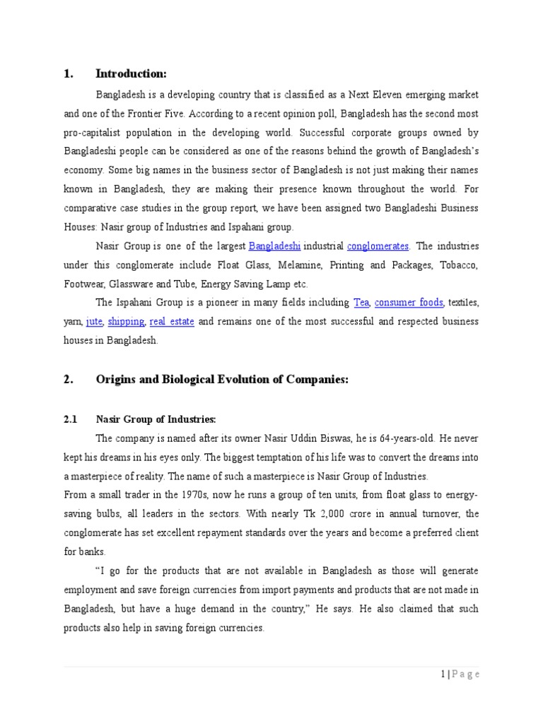 Comparative Case Studies of Bangladeshi Business Houses, Ispahani and ...