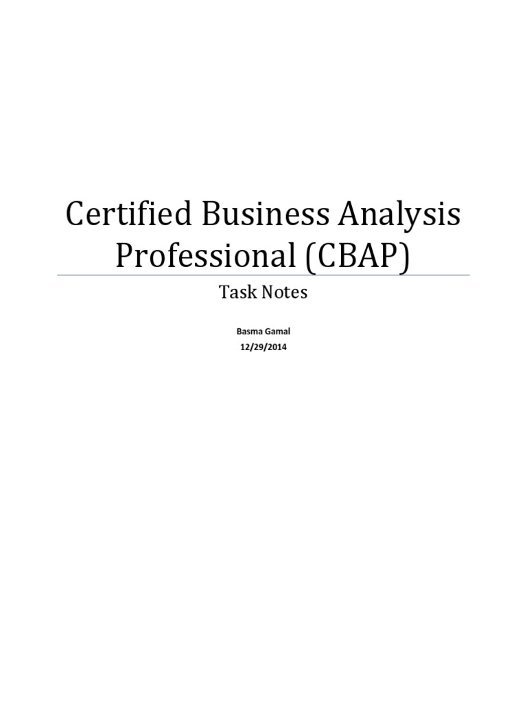 CBAP Babok Diagrams | PDF | Business Analysis | Business Process