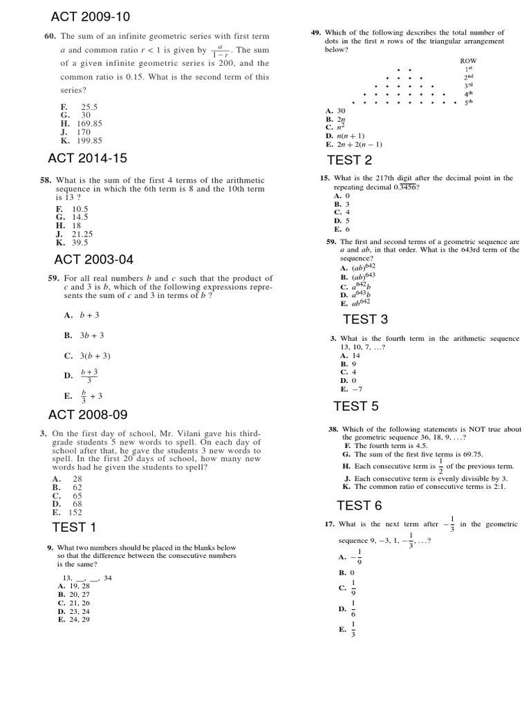 Act Sequence | Summation | Ratio