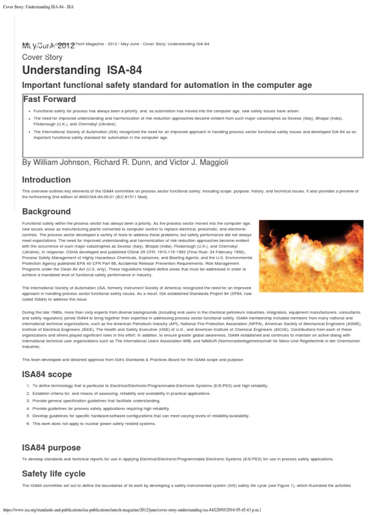 Understanding ISA-84 Safety Standard | PDF | Safety | Prevention