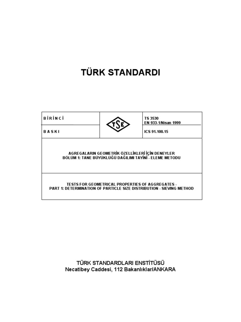 TS 3530 en 933-1 | PDF