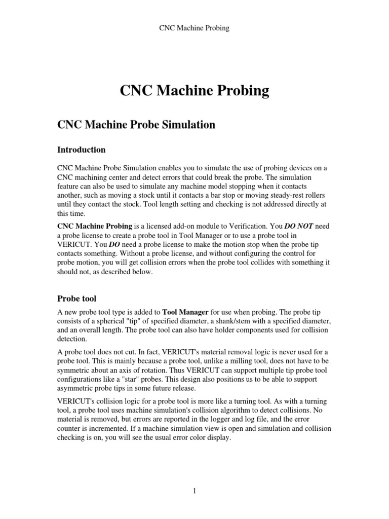 CNC Machine Probing | PDF | Numerical Control | Machines