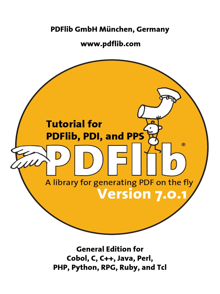 Pdflib Tutorial Pdf Portable Document Format C Programming Language