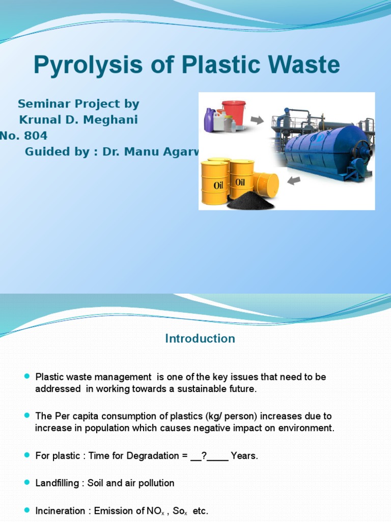 Pyrolysis of Plastic Waste | PDF | Pyrolysis | Polyethylene