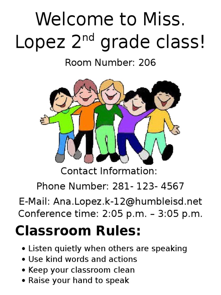 2nd Grade Classroom Rules & Info | PDF
