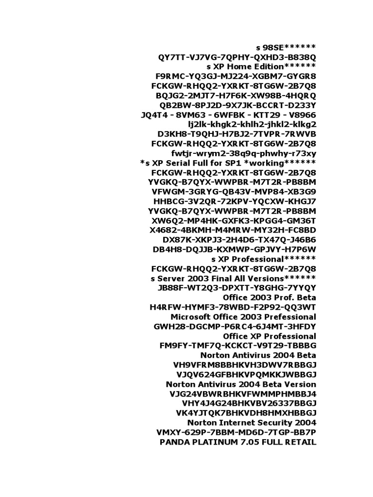 Serial | PDF | Windows Xp | Software