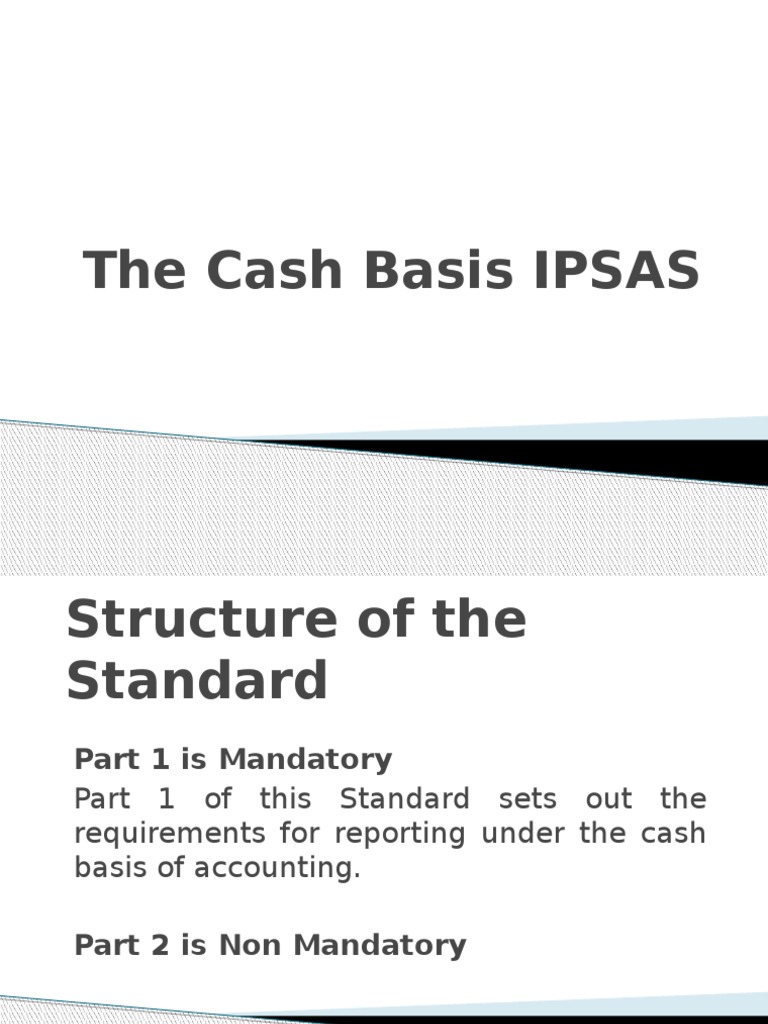 The Cash Basis IPSAS | PDF | Cash And Cash Equivalents | Financial ...