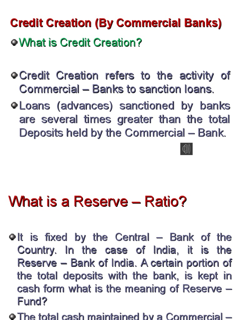 Understanding Credit Creation by Banks | PDF | Money Creation | Deposit ...