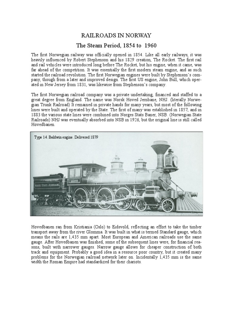 Norwegian Steam Trains | PDF | Steam Locomotive | Rail Transport