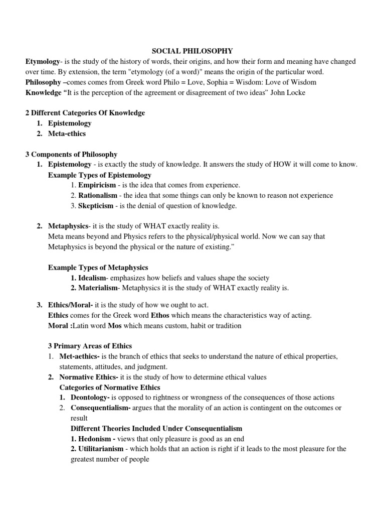 Social Philosophy | PDF | Morality | Epistemology