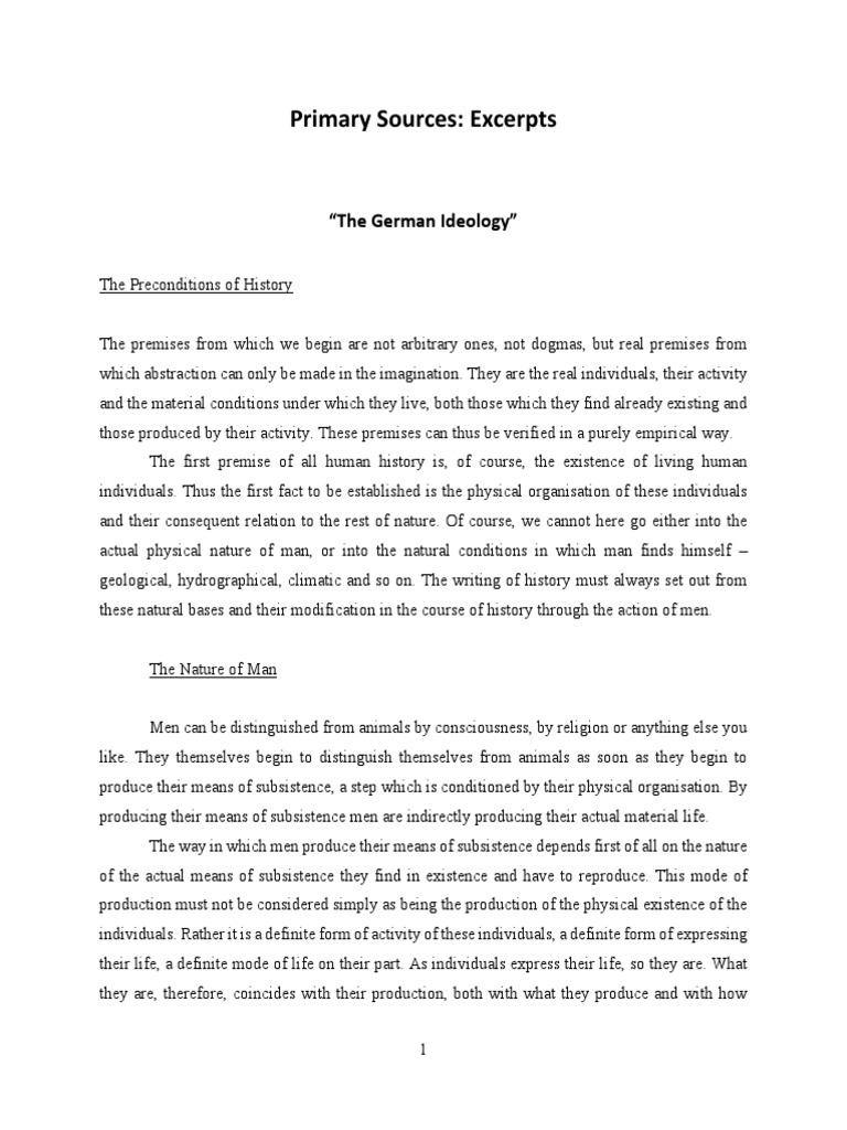 Primary Sources Excerpts | PDF | Bourgeoisie | Communism