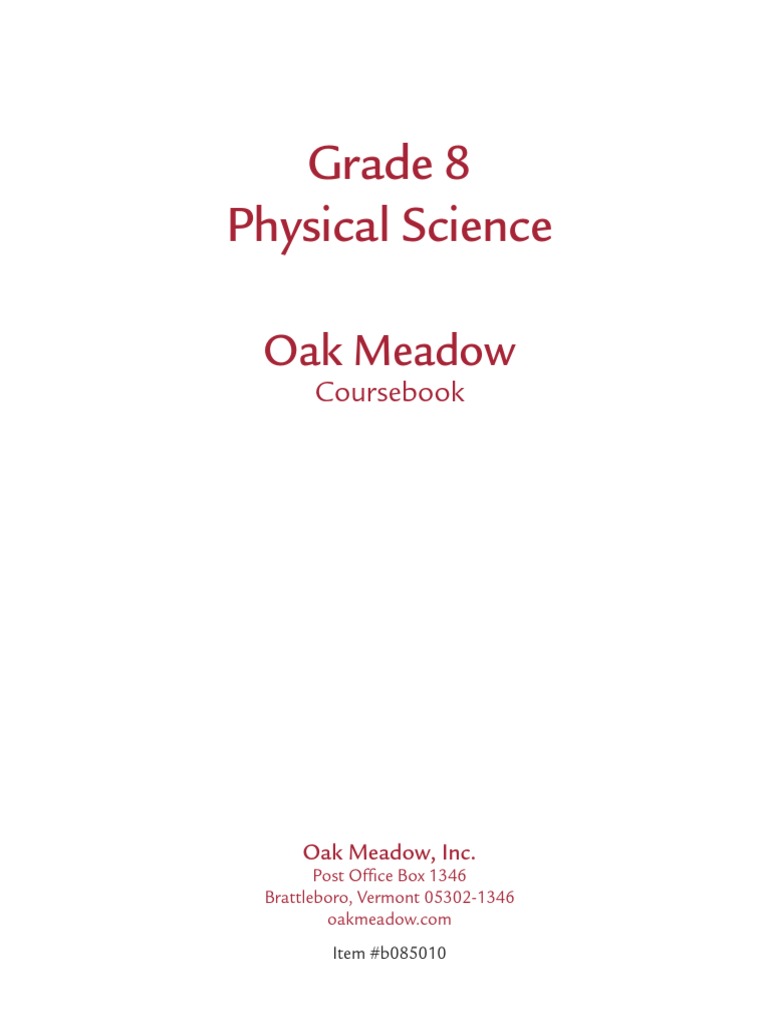 Grade 8 Physical Science Course Guide | PDF | Experiment | Atoms