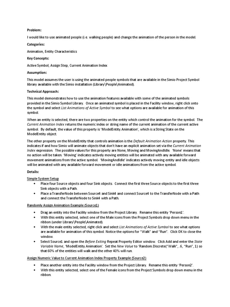 Controlling Entity Animations in Simio: A Demonstration of Changing ...