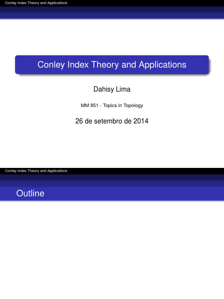 Conley Index | PDF | Continuous Function | Topology