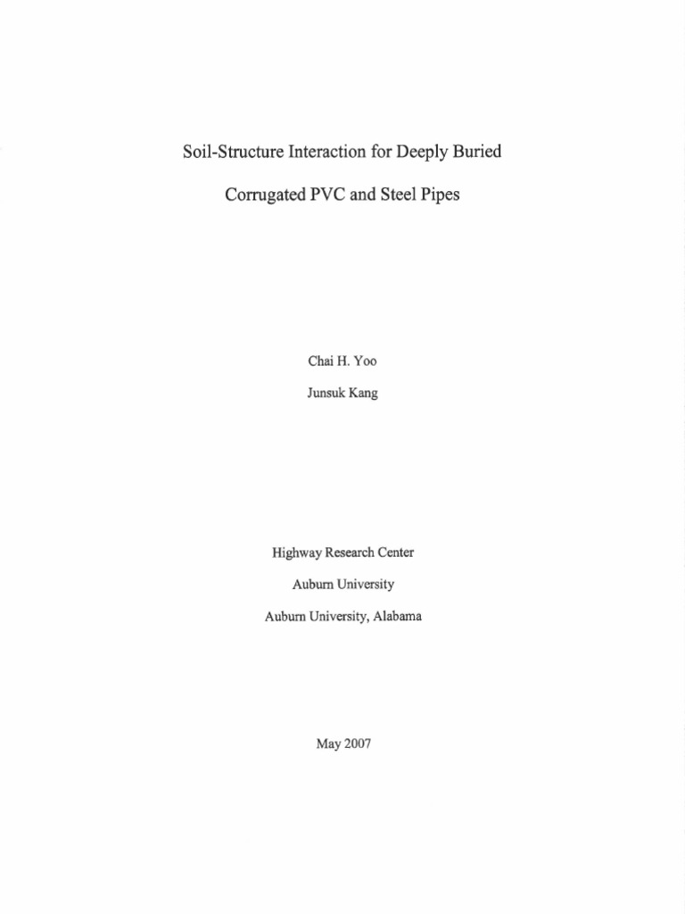 Soil-Structure Interaction For Deeply Buried Corrugated PVC and Steel ...