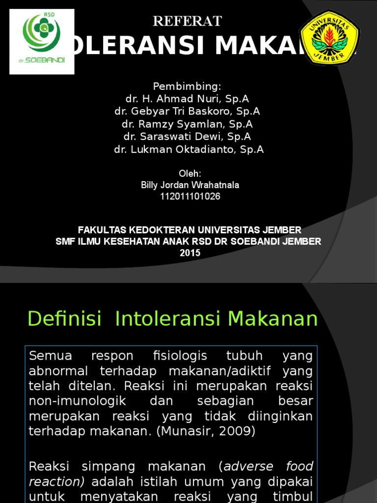 Intoleransi Makanan | PDF