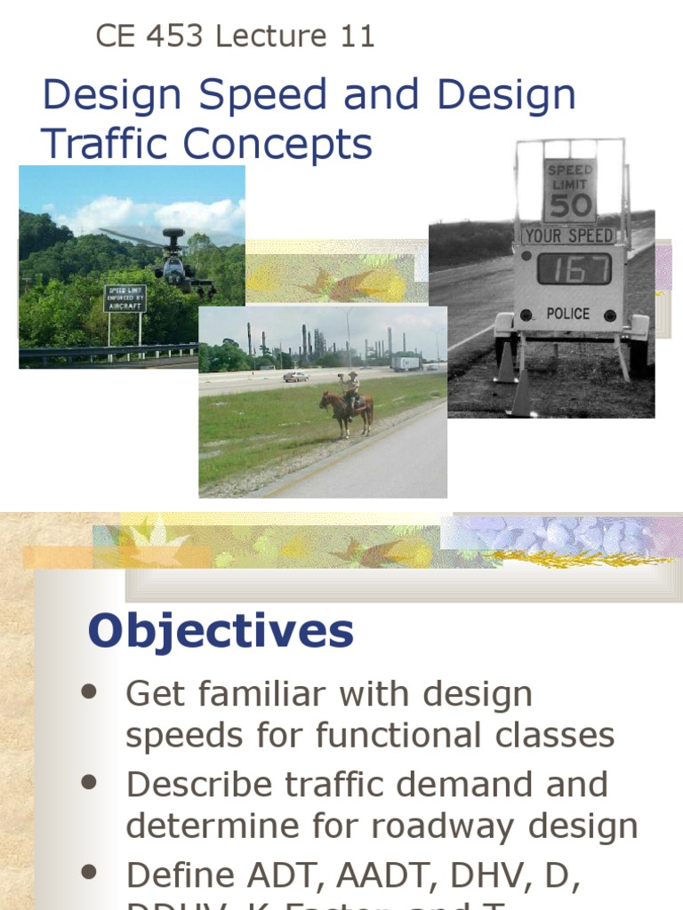 12 Design Speed and Design Traffic | PDF | Traffic | Highway
