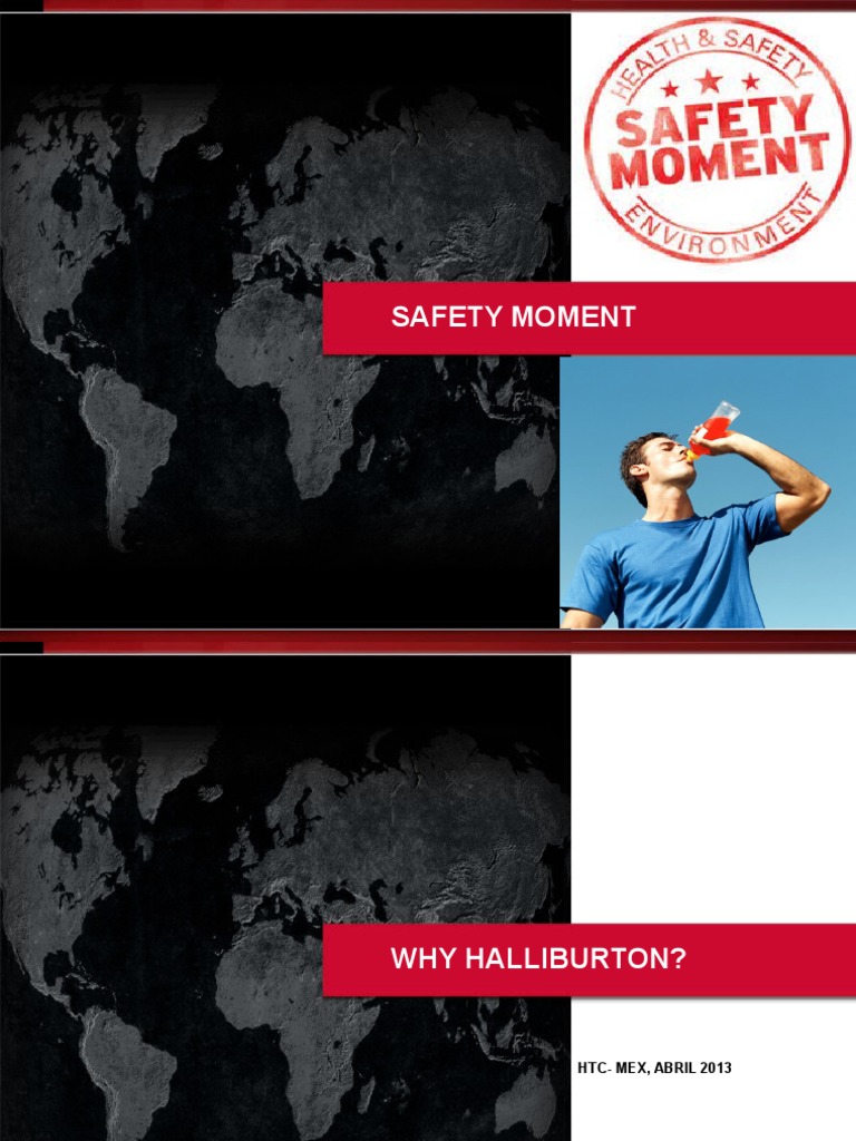Safety Moment: Htc-Mex, Abril 2013 | PDF | Halliburton | Drilling Rig