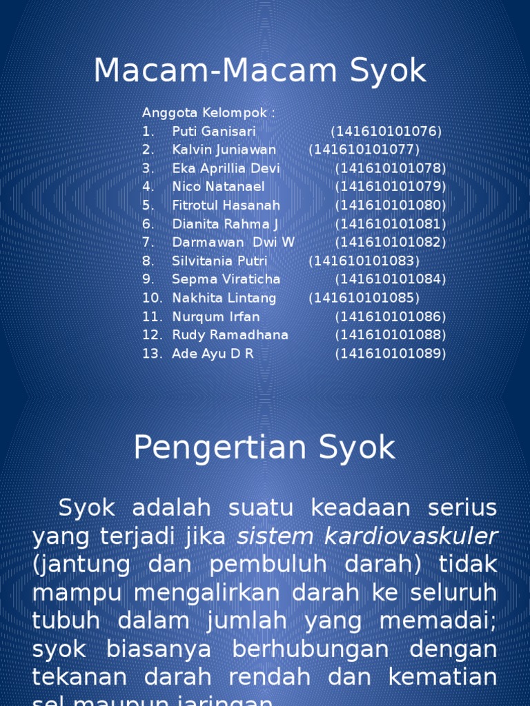 Macam-Macam Syok | PDF