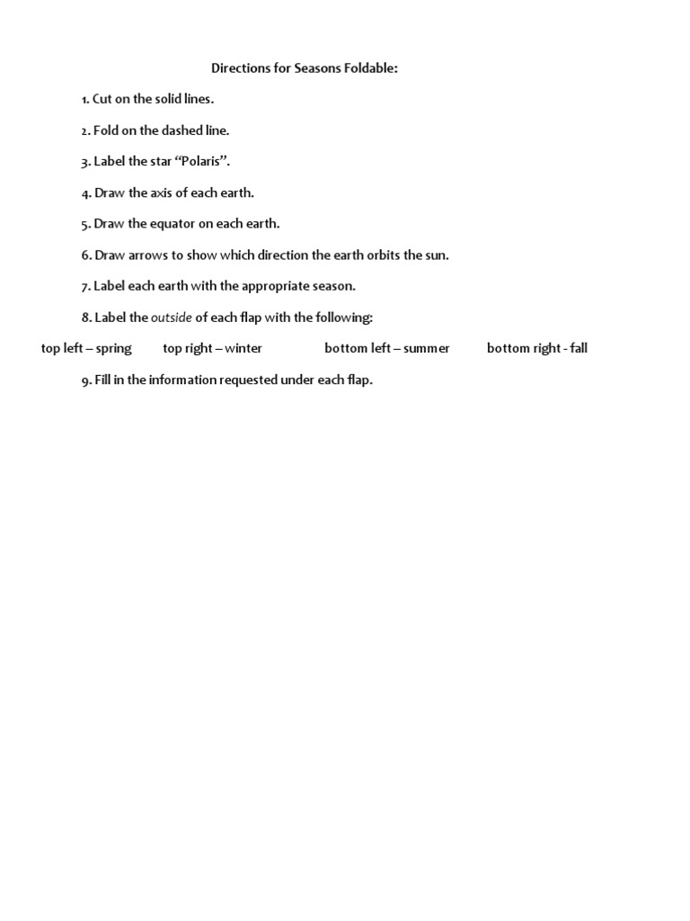 Seasons Foldable | PDF