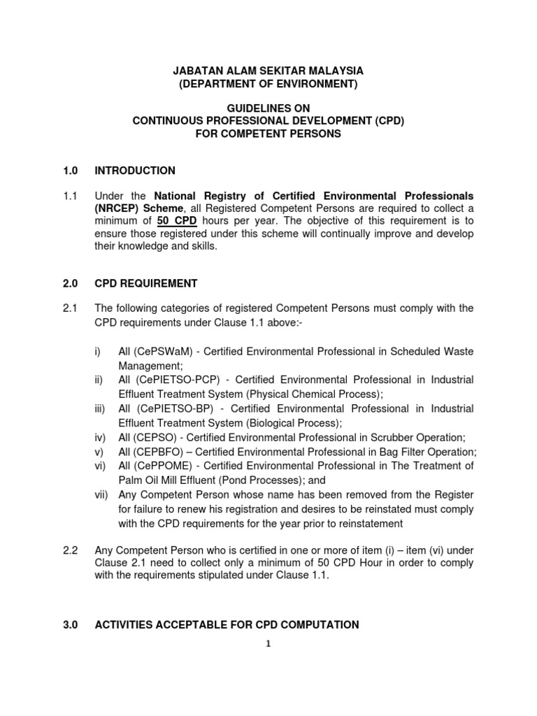 CPD Hours Guideline | PDF | Postgraduate Education | Professional ...