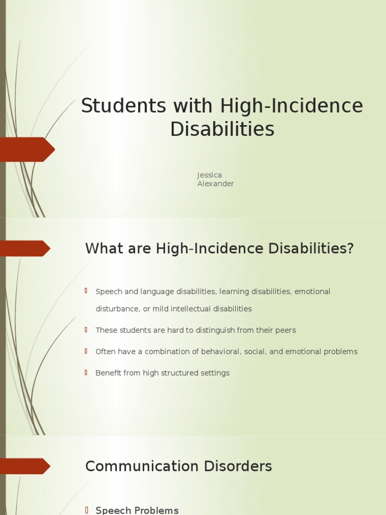 Students With High-Incidence Disabilities | PDF | Speech | Social Skills
