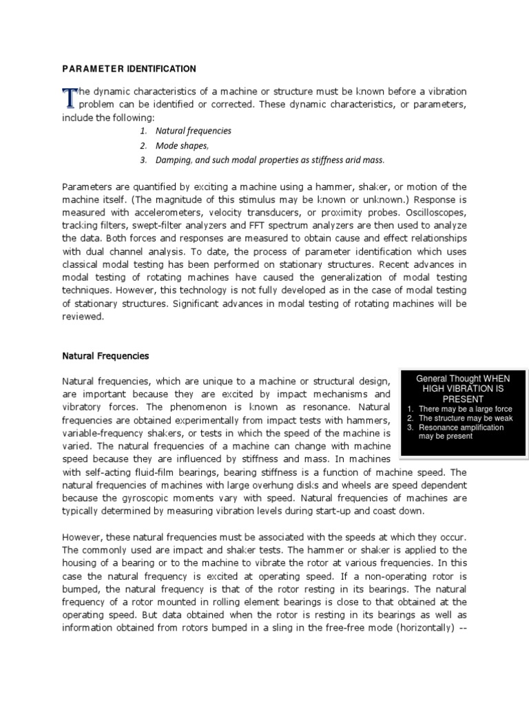 Freq. Response Parameters | PDF | Resonance | Normal Mode