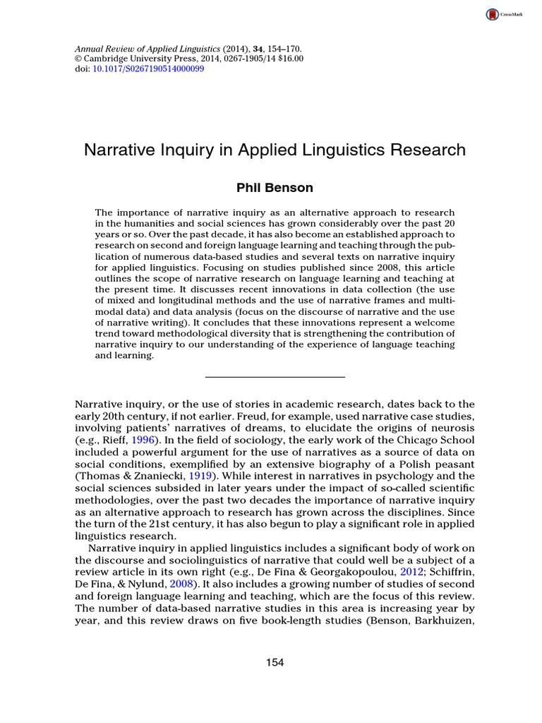 Narrative Inquiry | PDF | Narrative | Qualitative Research