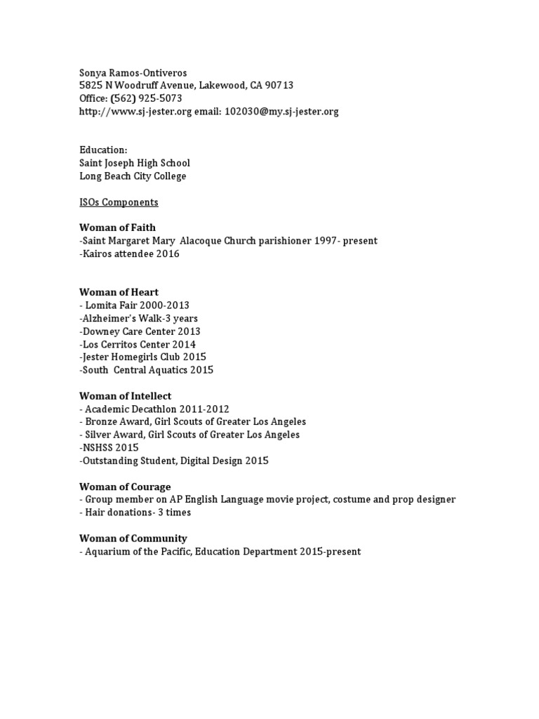 E-Portfolio Resume | PDF