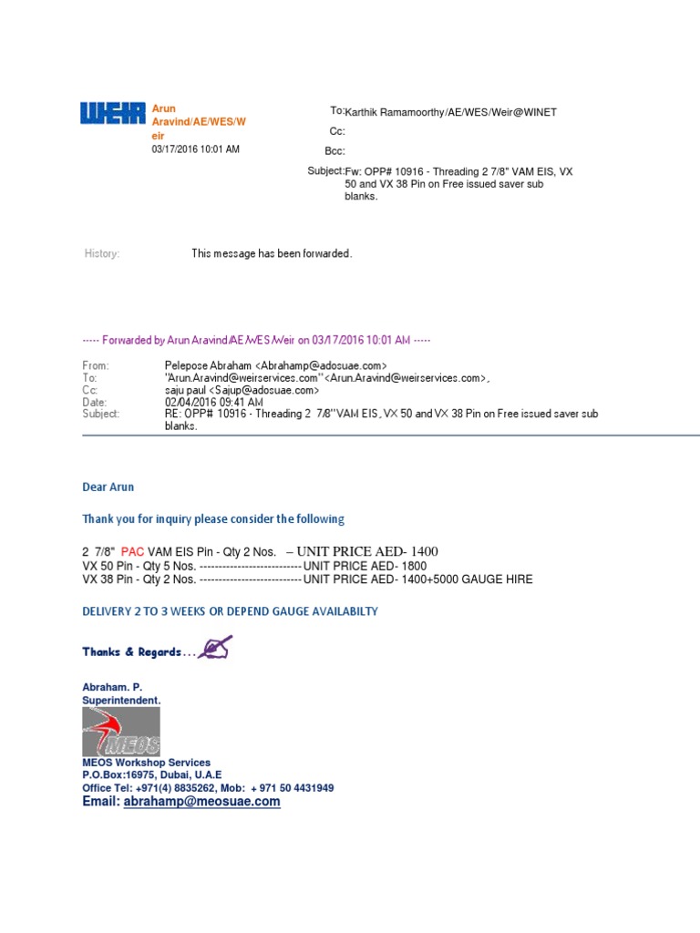 Pac Vam Eis Connection | PDF