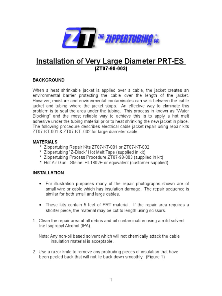 Cable Repair Procedure (OVER 1.75) | PDF | Industrial Processes ...