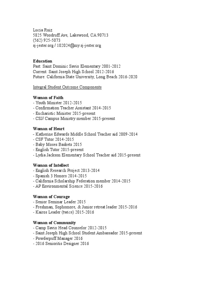 Capstone Resume | PDF | Wellness