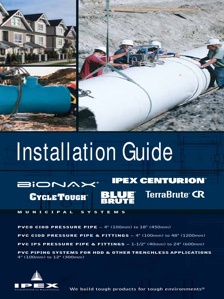 PVC Pressure Pipe & Fittings Installation Guide | PDF | Pipe (Fluid ...