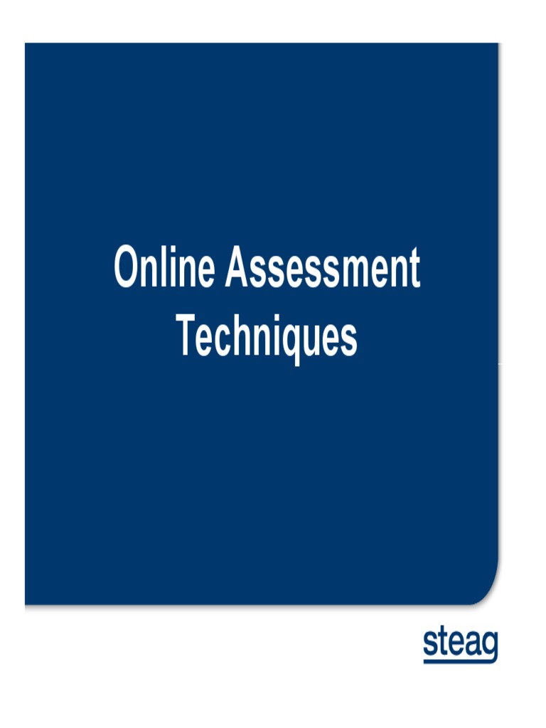 Online Assessment Techniques Session 2 Part 2 Pptx Read Only Pdf
