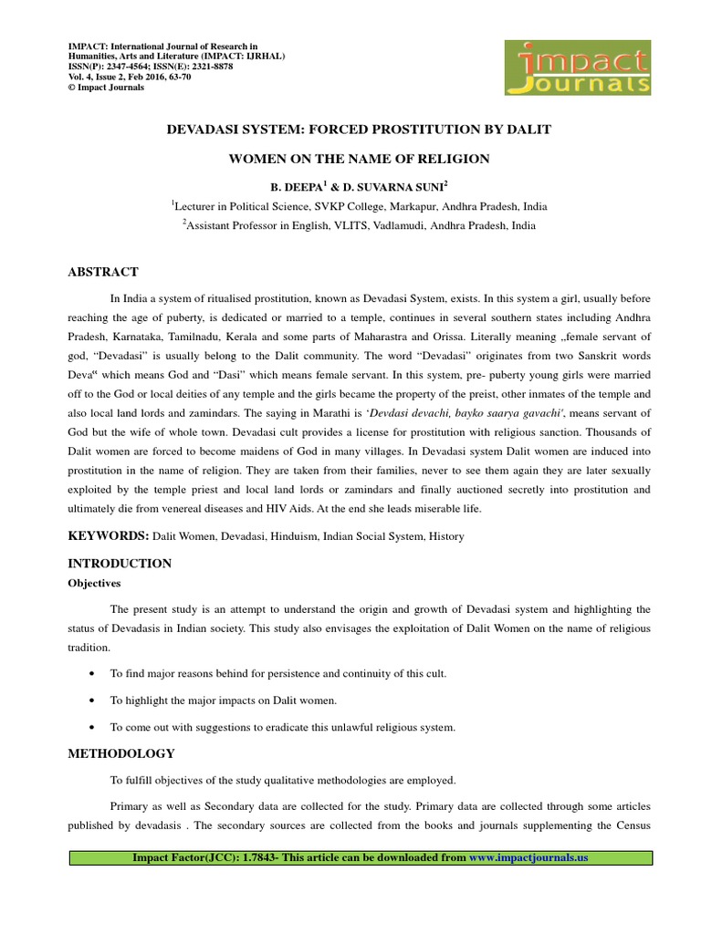 7.hum Devadasi System | PDF