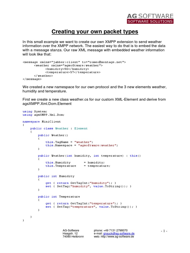 Creating Own Packet Types | Download Free PDF | Communications ...