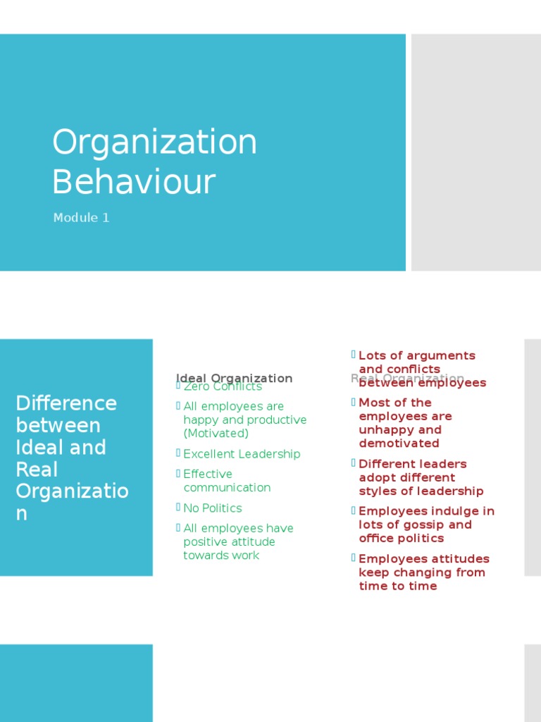 OB - Module 1 | PDF | Organizational Behavior | Social Psychology